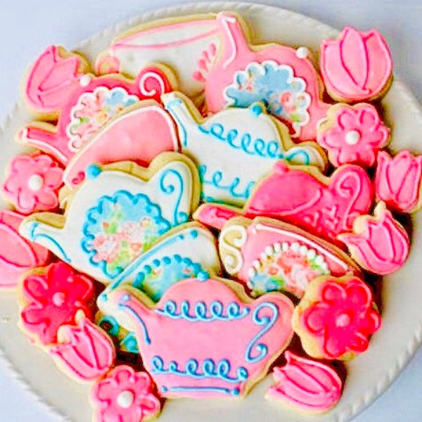 Tea Party Cookies - Etsy