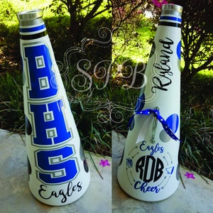 19" Cheer Megaphone Custom for Cheerleading and Personalized for Your ...