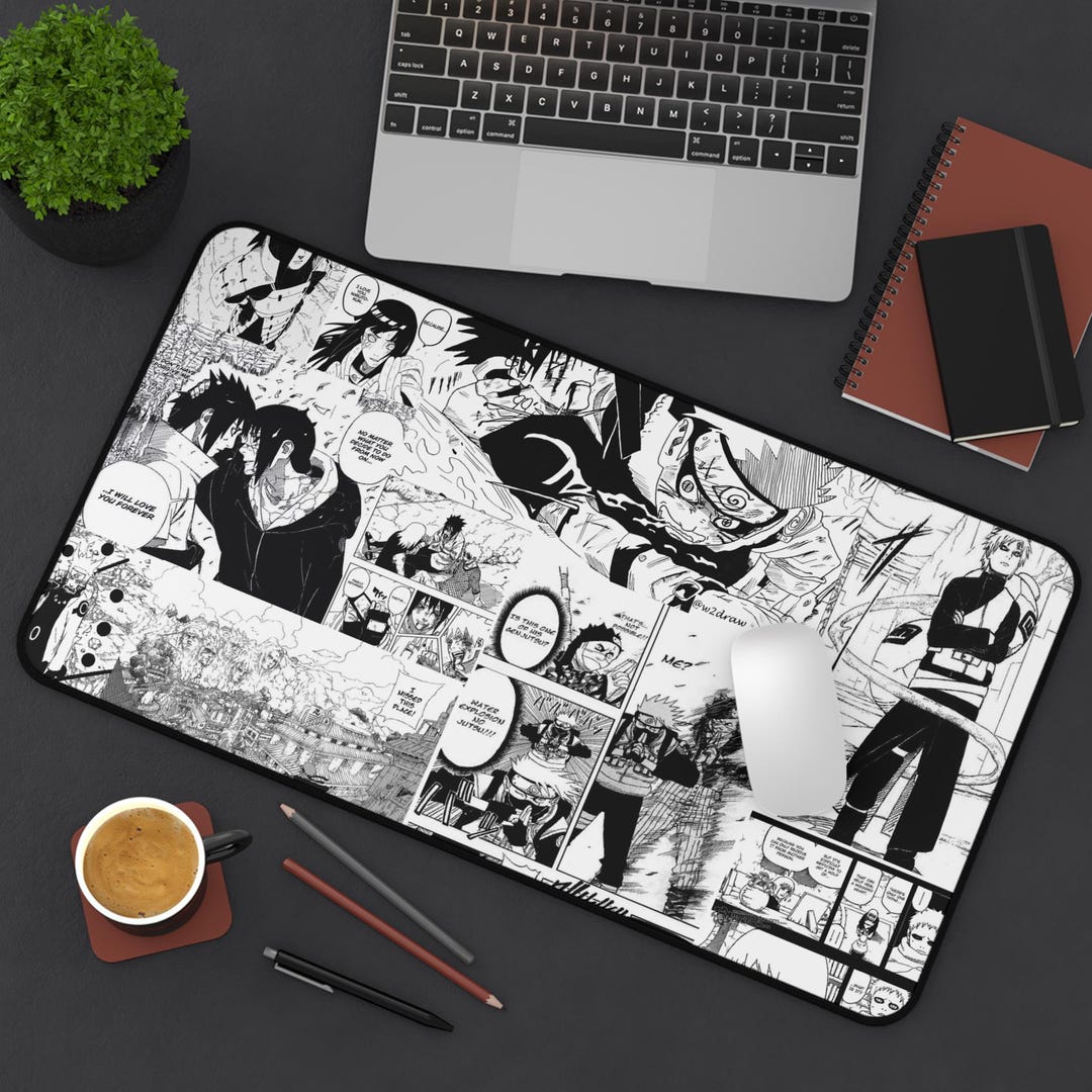 Artistic Anime Naruto Desk Mat, Gaming Mousepad, Office Decor, Mouse ...