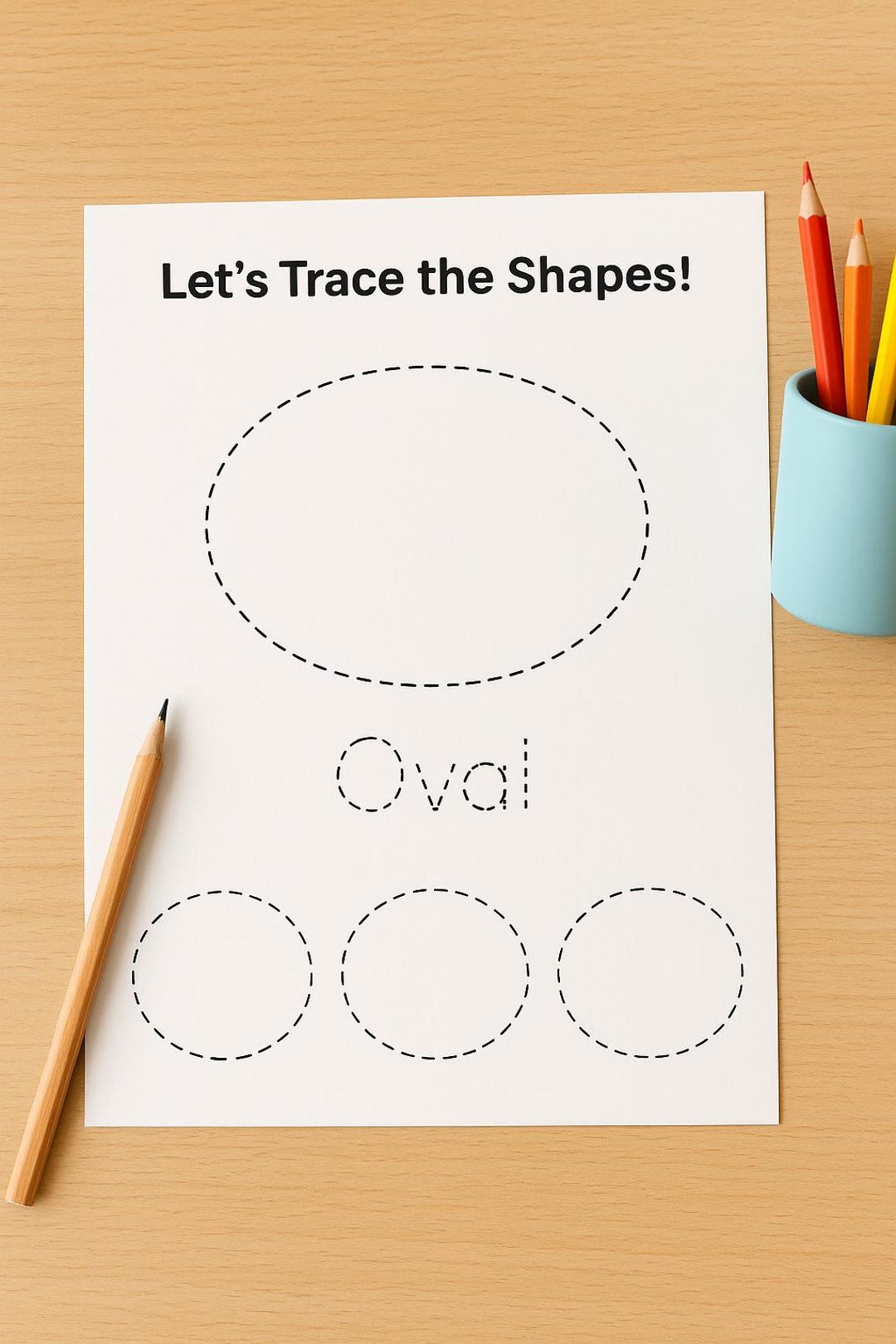 40 Shape Tracing Worksheets | Preschool Geometry Tracing Activities ...