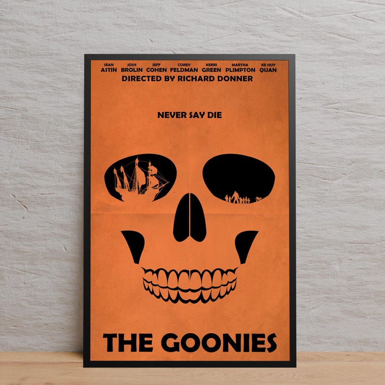 The Goonies Poster, High Quality Print, Movie Wall Art, Gift for Film ...