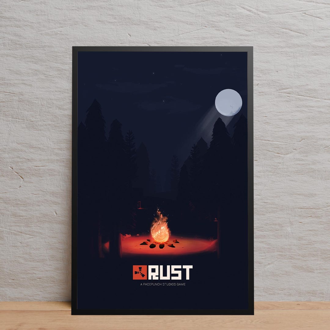 Rust Poster, High Quality Print, Video Game Wall Art, Gift for Gamers ...