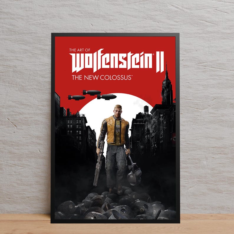 Wolfenstein Poster, High Quality Print, Video Game Wall Art, Gift for ...