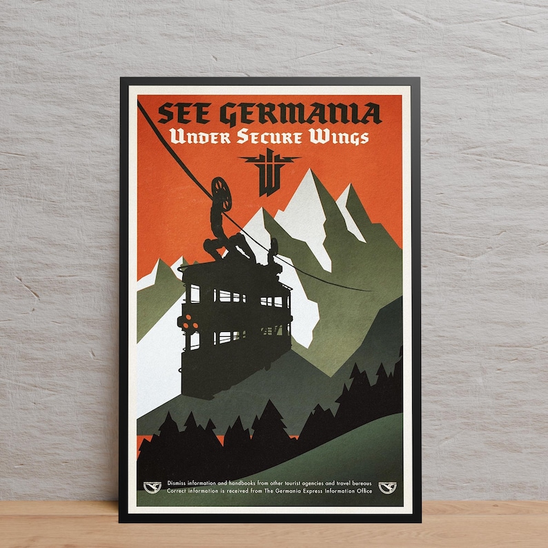 Wolfenstein Poster, High Quality Print, Video Game Wall Art, Gift for ...