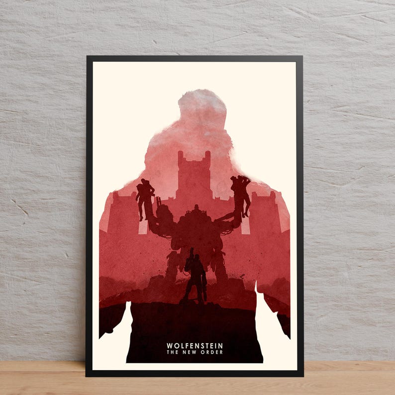 Wolfenstein Poster, High Quality Print, Video Game Wall Art, Gift for ...
