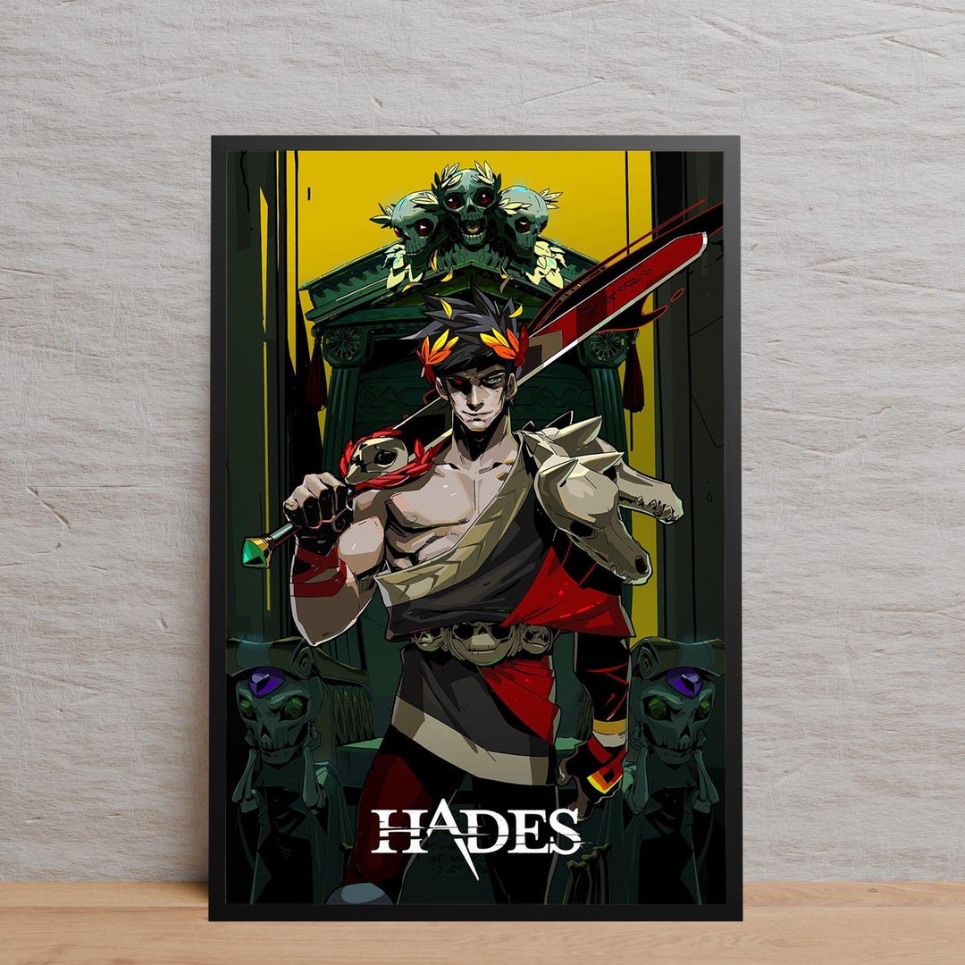 Hades Poster, High Quality Print, Video Game Wall Art, Gift for Gamers ...