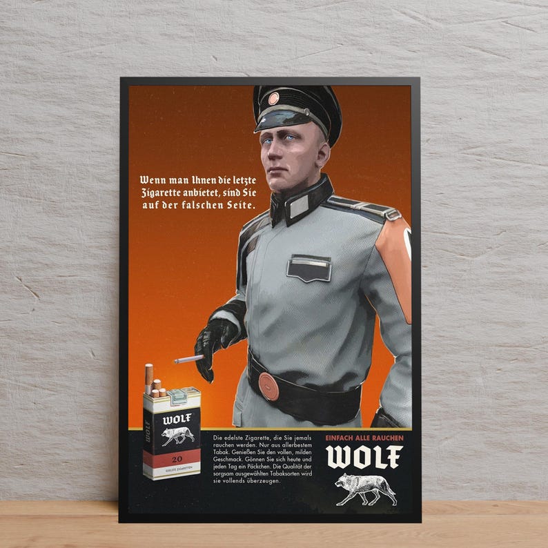 Wolfenstein Poster, High Quality Print, Video Game Wall Art, Gift for ...