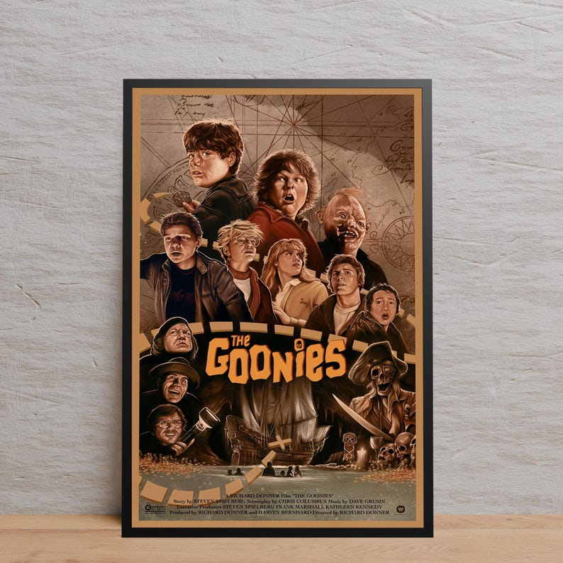 The Goonies Poster, High Quality Print, Movie Wall Art, Gift for Film ...