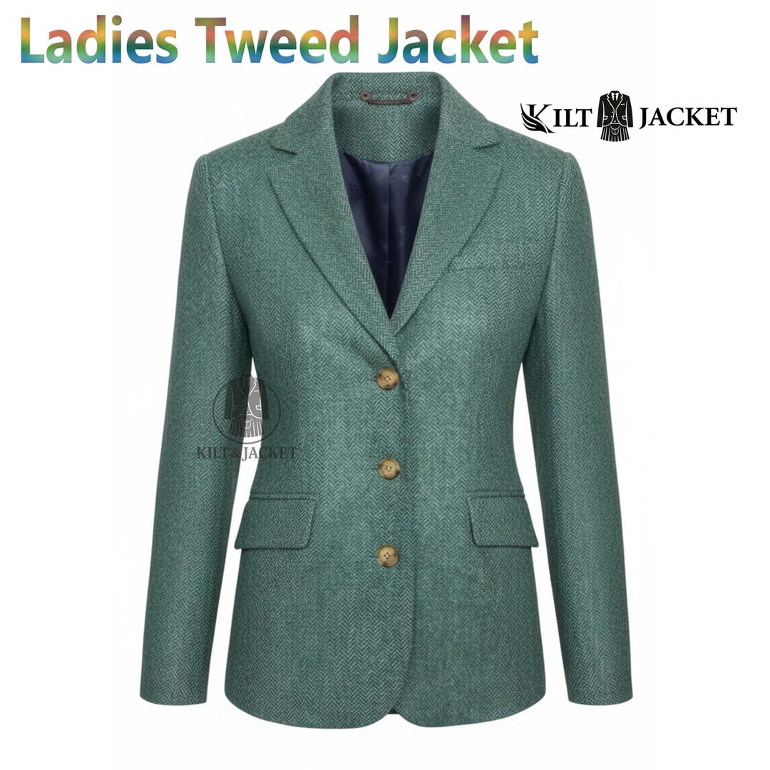 Handmade Women’s Tweed Jacket | Classic Wool Blazer | Custom Tailored ...