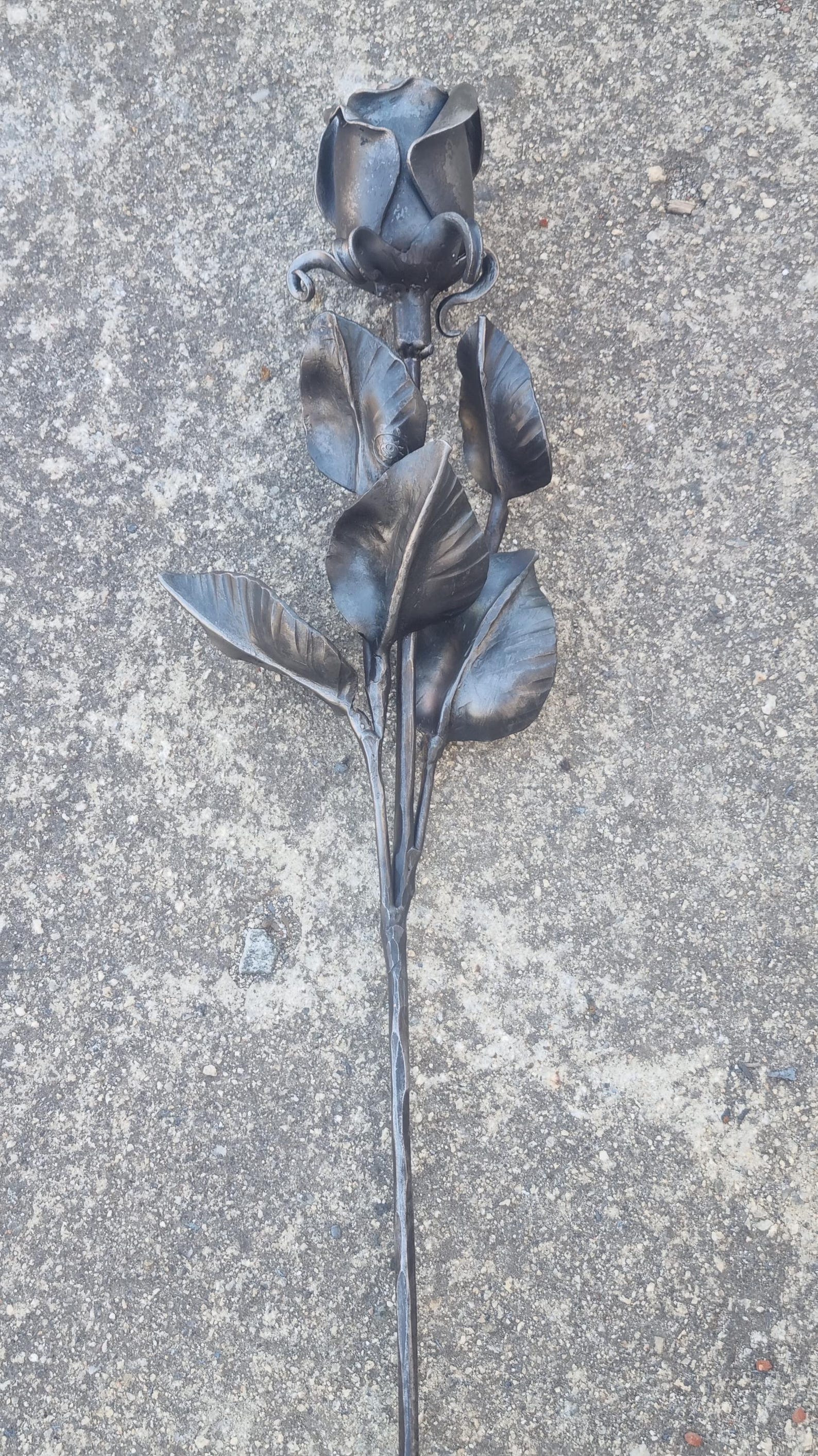Hand-forged Steel Rose – Unique Eternal Gift in Wooden Box | Handmade ...