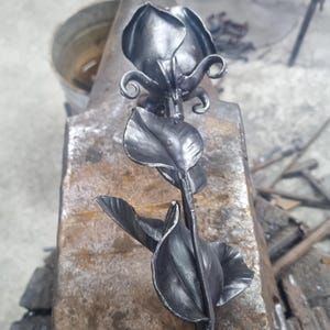 Hand-forged Steel Rose – Unique Eternal Gift in Wooden Box | Handmade ...