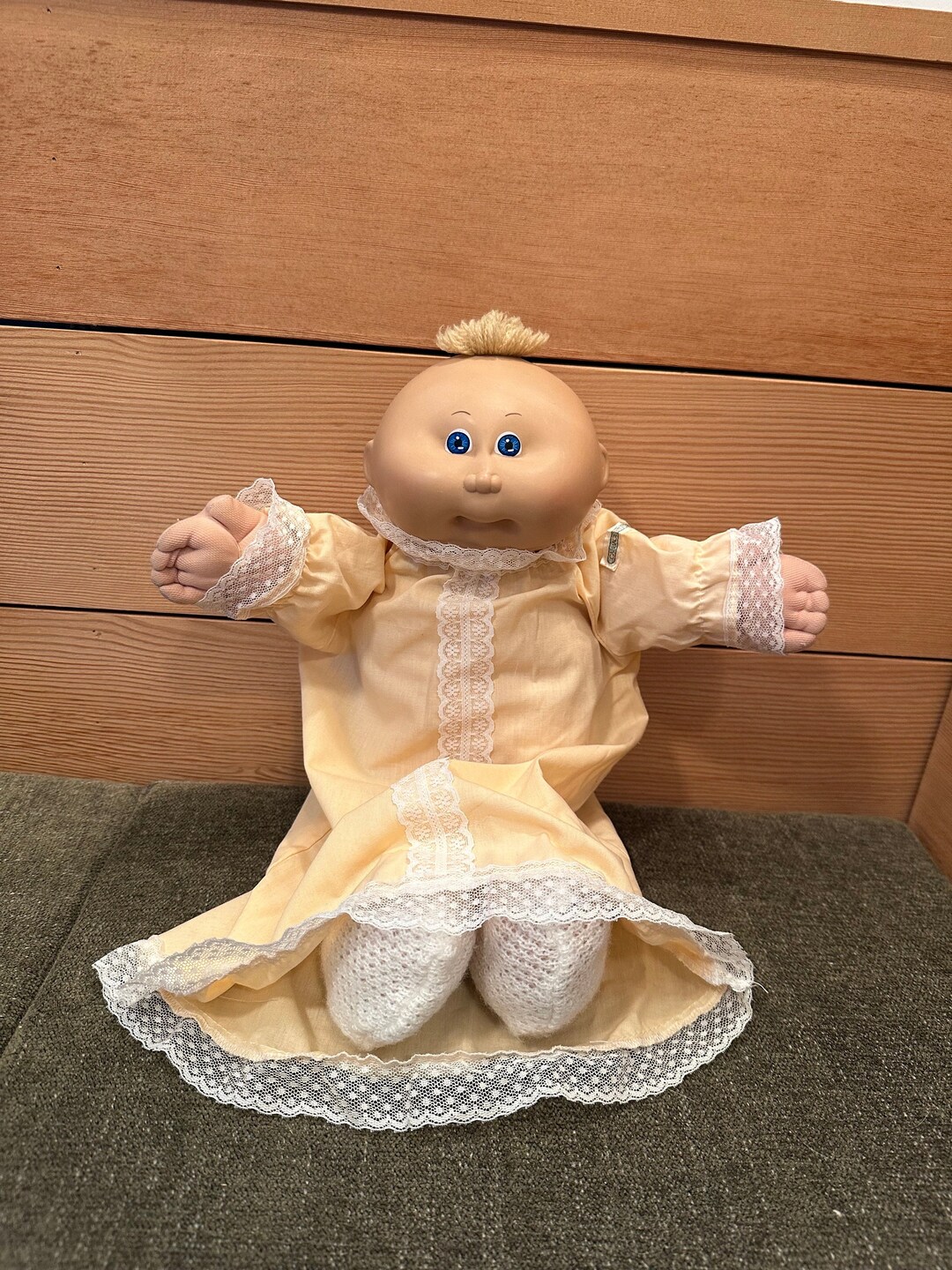 1985 Cabbage Patch Kids Preemie Sandy Brown Tuft of Hair Blue Eye Doll ...