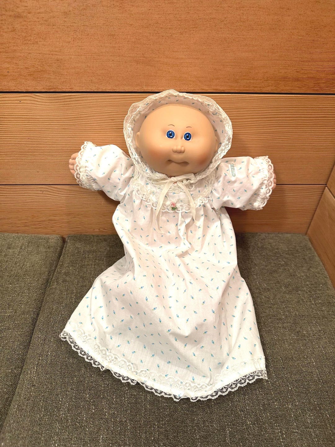 1984 Cabbage Patch Kids Bald Head Blue Eye Preemie Baby Doll Good ...