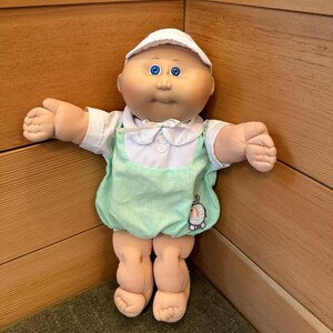 1985 Cabbage Patch Kids Blond Tuft of Hair Blue Eye Preemie Baby Boy ...