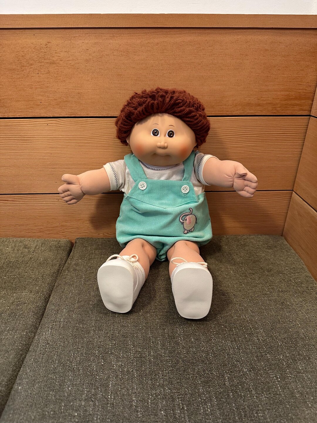 1984 Cabbage Patch Kids Brown Hair Brown Eye Corduroy Overalls Outfit ...