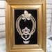 Jeweled Framed Jewelry Art Claddagh Irish Black Gold Vintage Rhinestone ...