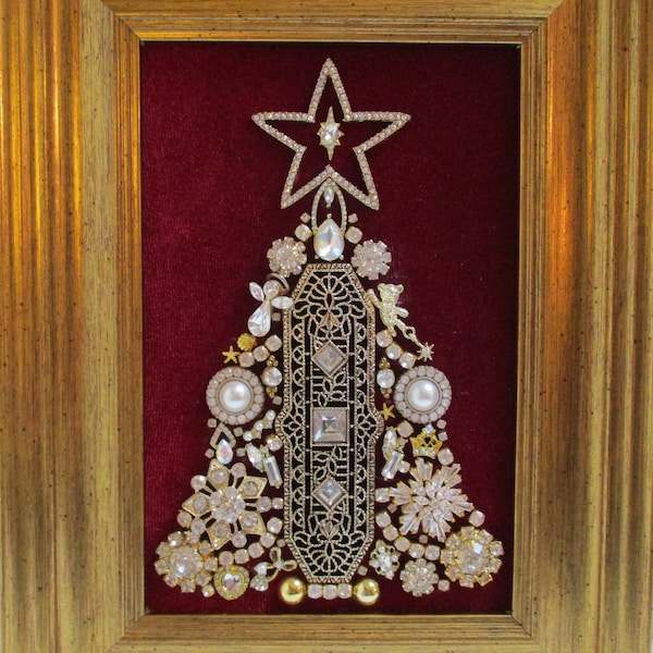 Jewelry Christmas Tree Framed - Etsy