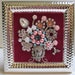 Jeweled Framed Jewelry Art Miniature Flower Bouquet Silver Pink Fuchsia ...