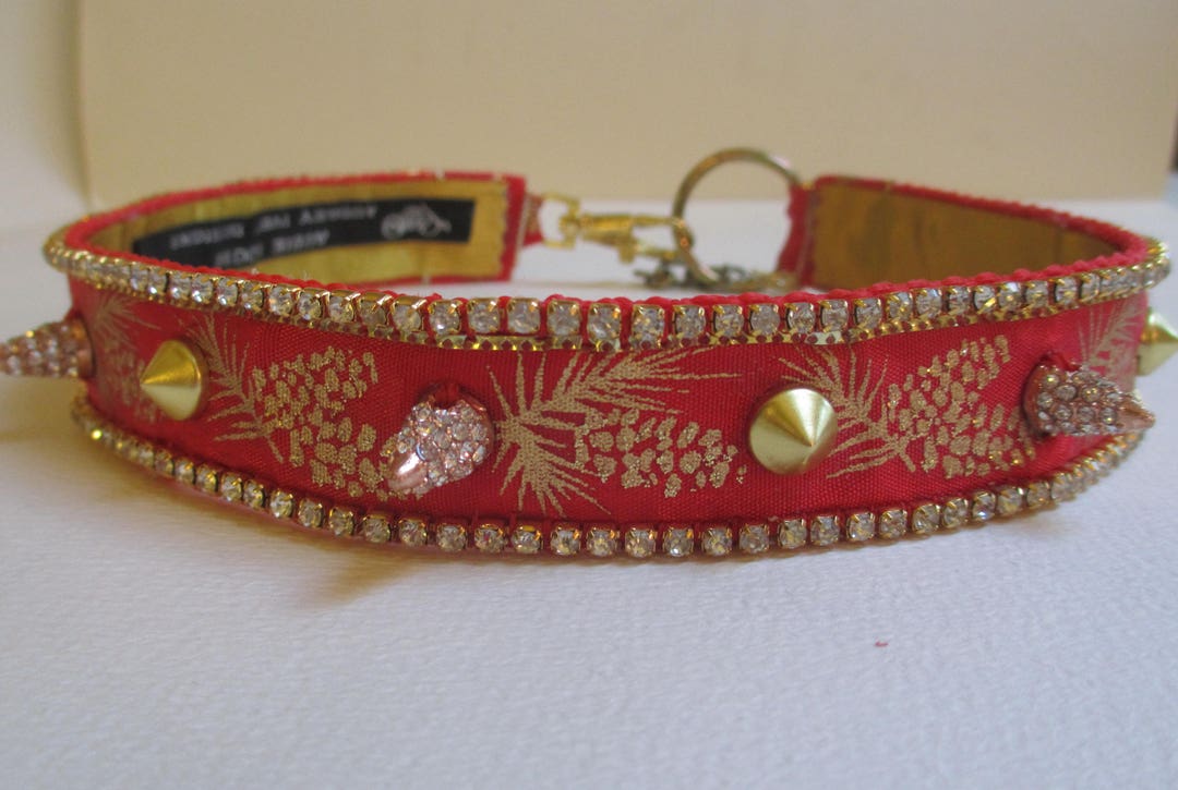 18 1/2 to 20 Inch Dog Pet Collar Necklace Jewelry Christmas Holiday Red ...