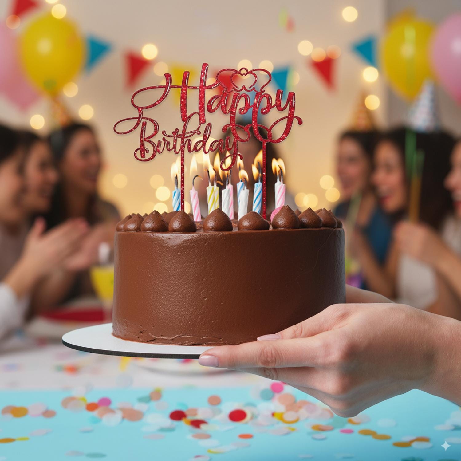 150+ Birthday Cake Topper Svg Bundle, Laser Cut Cake Topper File, Happy ...