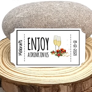 Ticket Style "free Drink" Tokens for Your Christmas Party | Christmas ...