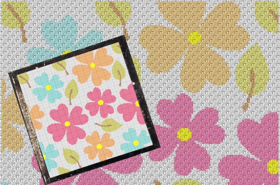 Pretty Floral Blanket C2c/graphghan Crochet Pattern/chart/graph PLUS ...