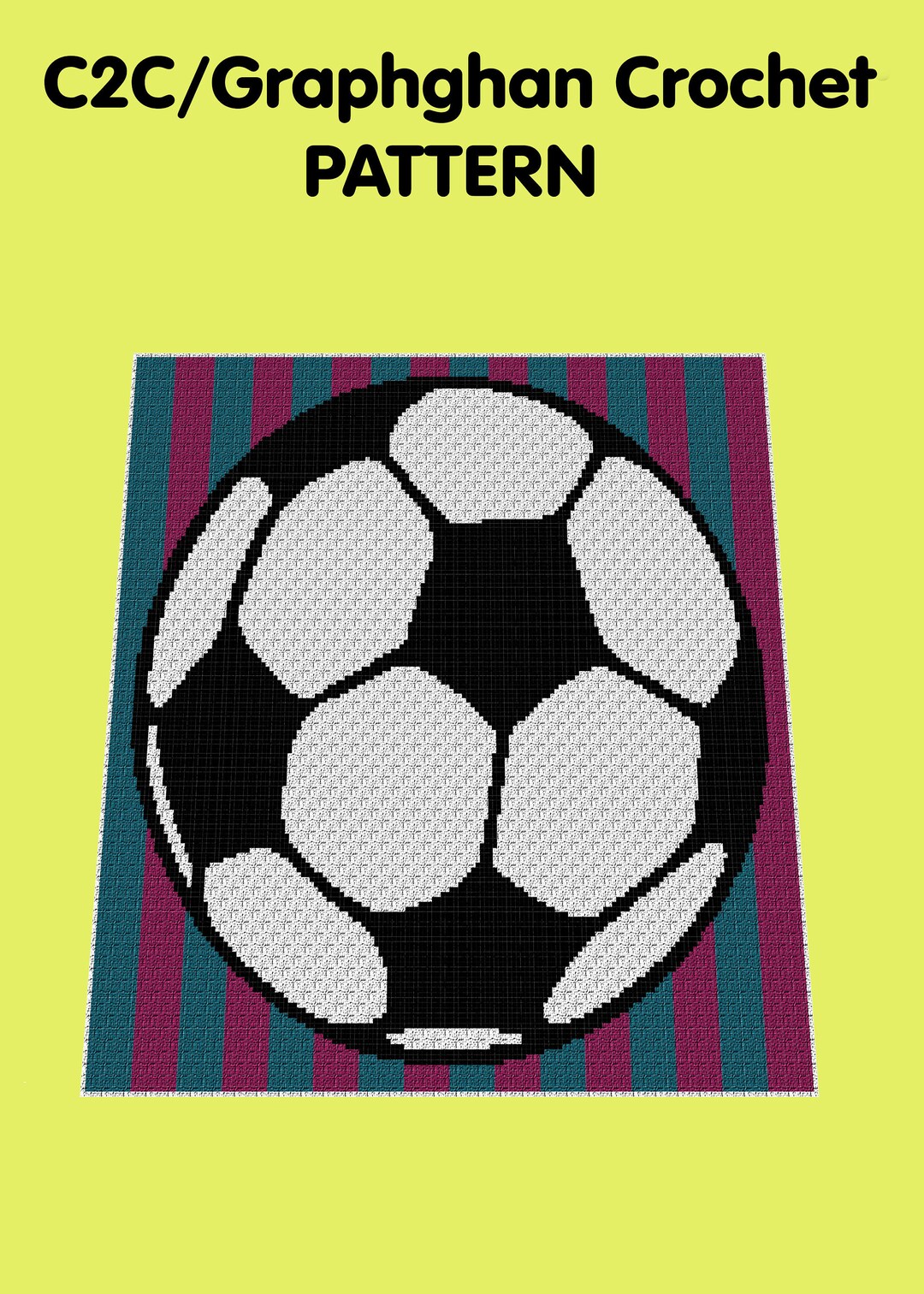 Football Dreams Blanket Throw - C2C Graphghan Crochet Pattern/chart ...