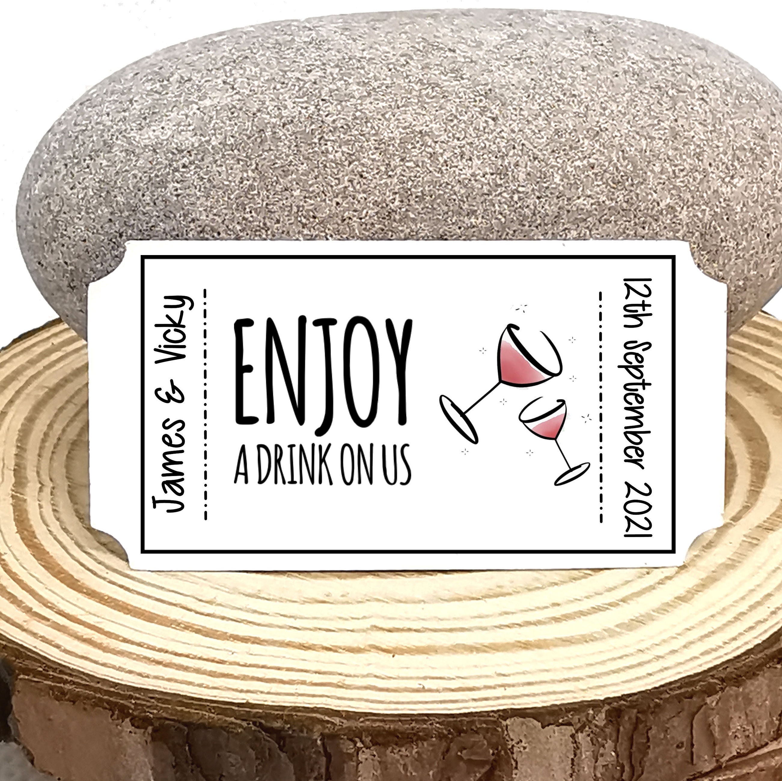 Ticket Style "Free Icecream" Tokens for Weddings/Birthday Parties | 25 ...