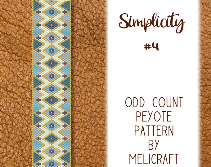 Peyote Bracelet Pattern Odd Count Peyote Stitch Chart Simplicity 4 - Etsy