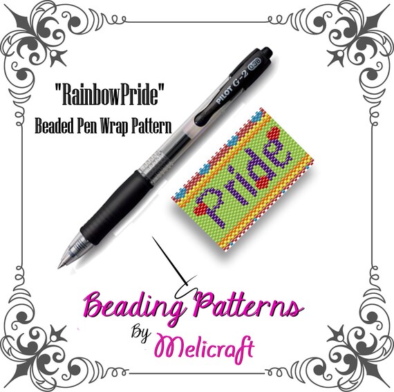 Beaded Pen Wrap Pattern rainbow Pride Instant - Etsy