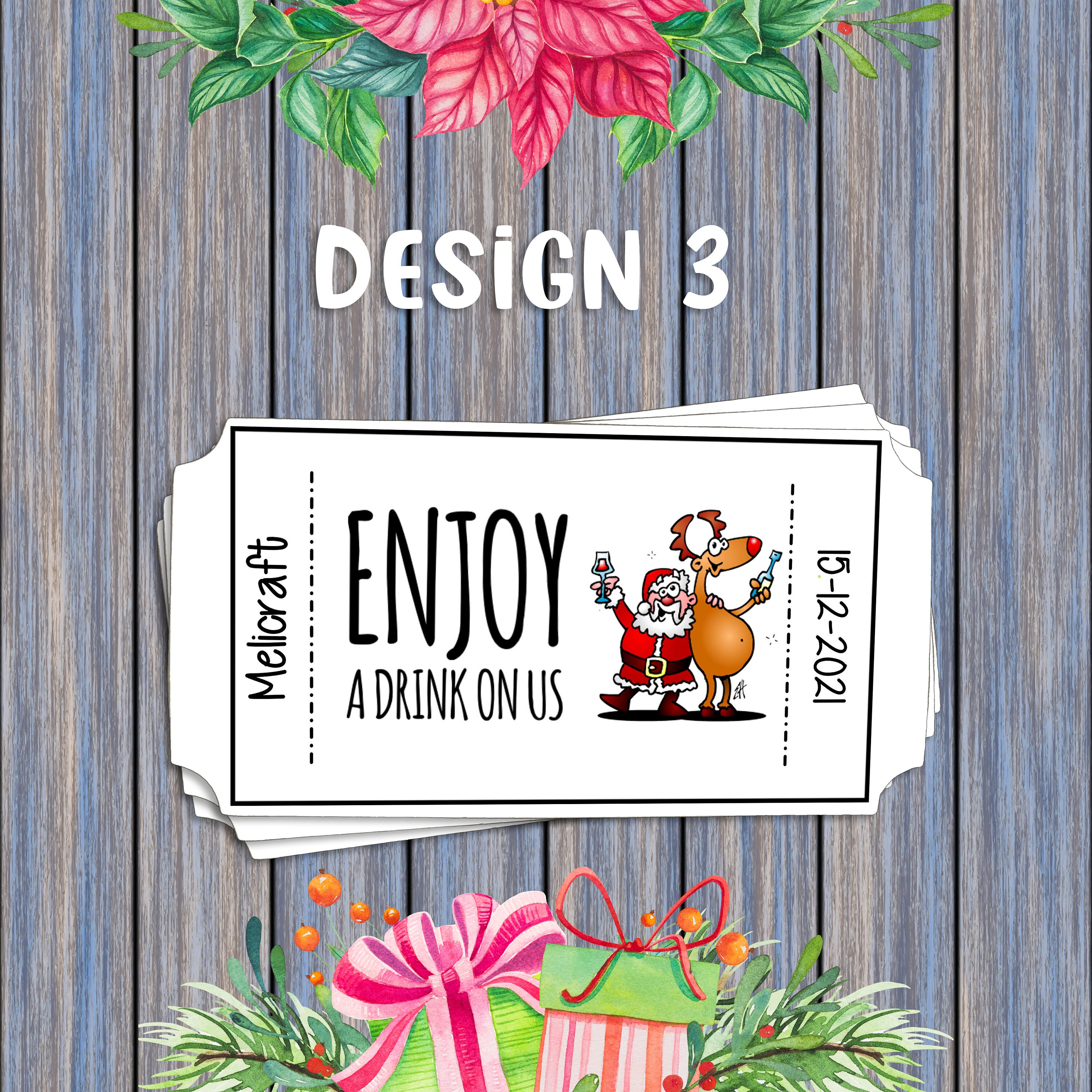 Ticket Style "Free Icecream" Tokens for Weddings/Birthday Parties | 25 ...