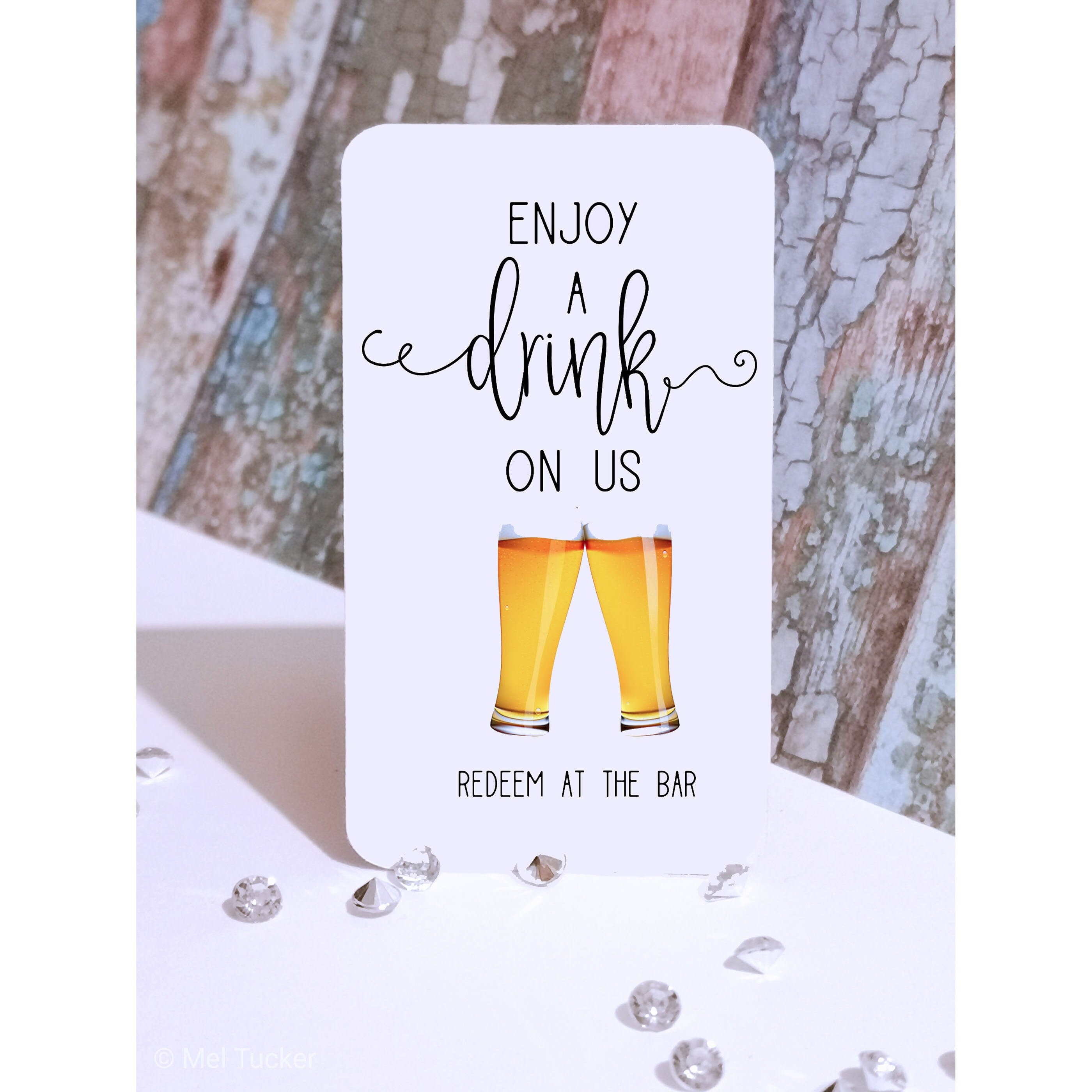 Ticket Style "Free Soft Drink" Tokens for Weddings and Parties - 3 ...