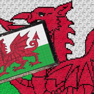 Welsh Flag Blanket Crochet Pattern: C2C Graphghan Chart (PDF) - Etsy