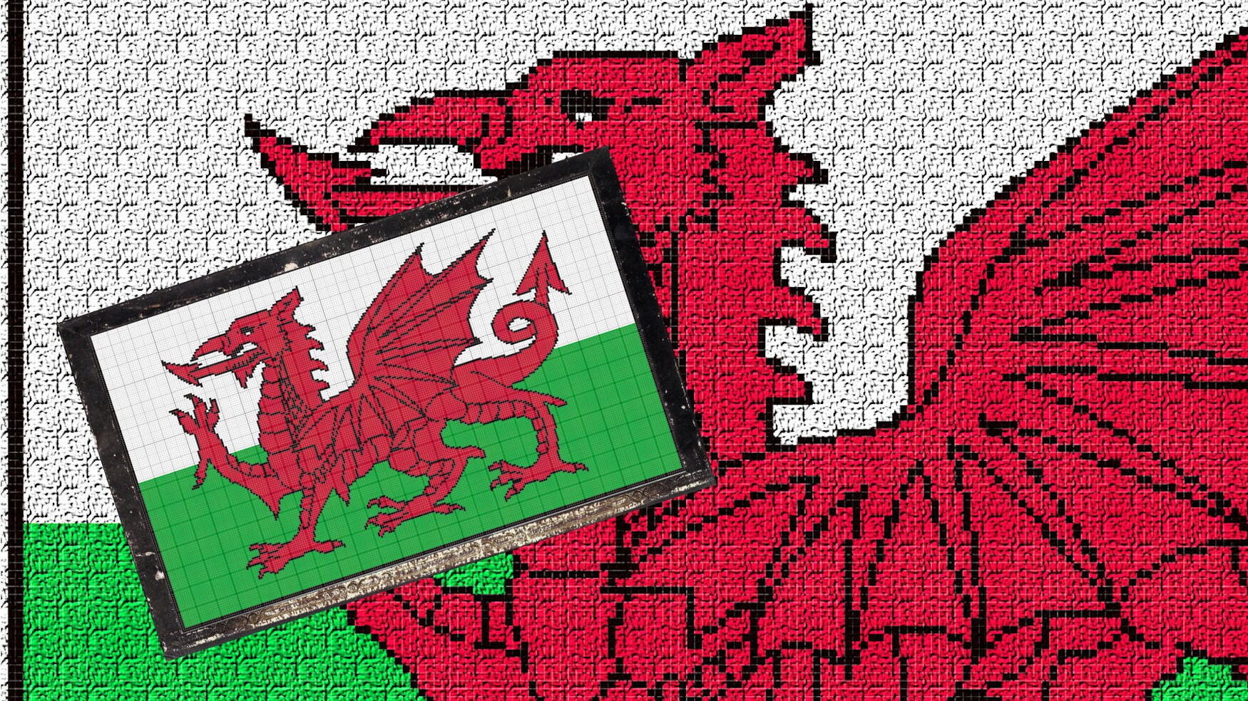 Wales/Welsh Flag Blanket Throw - C2C Graphghan Crochet Pattern/Chart ...