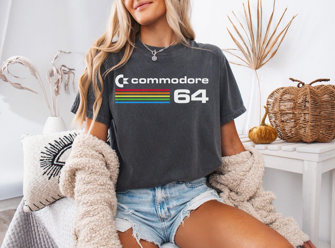 Commodore 64 Comfort Coolors T-shirt, Ommodore 64 Retro T-shirt, Retro ...