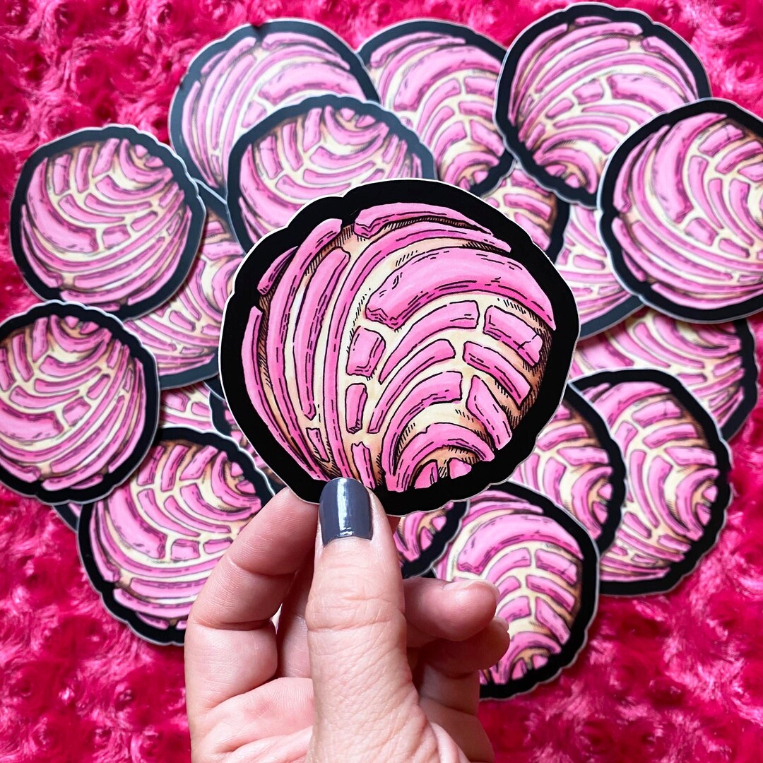 Pink Concha Sticker, Pan Dulce Decal, Waterproof Die-cut - Etsy