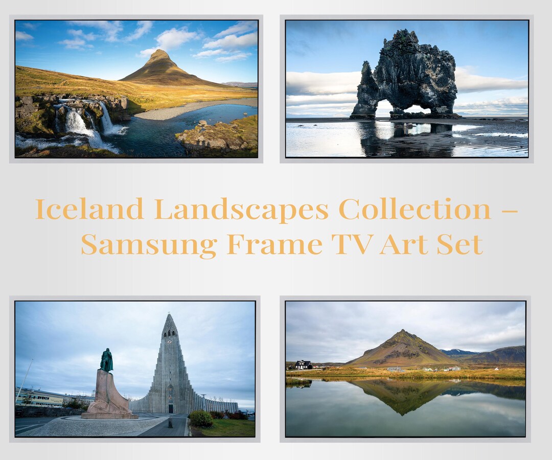 Iceland Photography Frame TV Art Set – Modern Landscape Frame TV ...