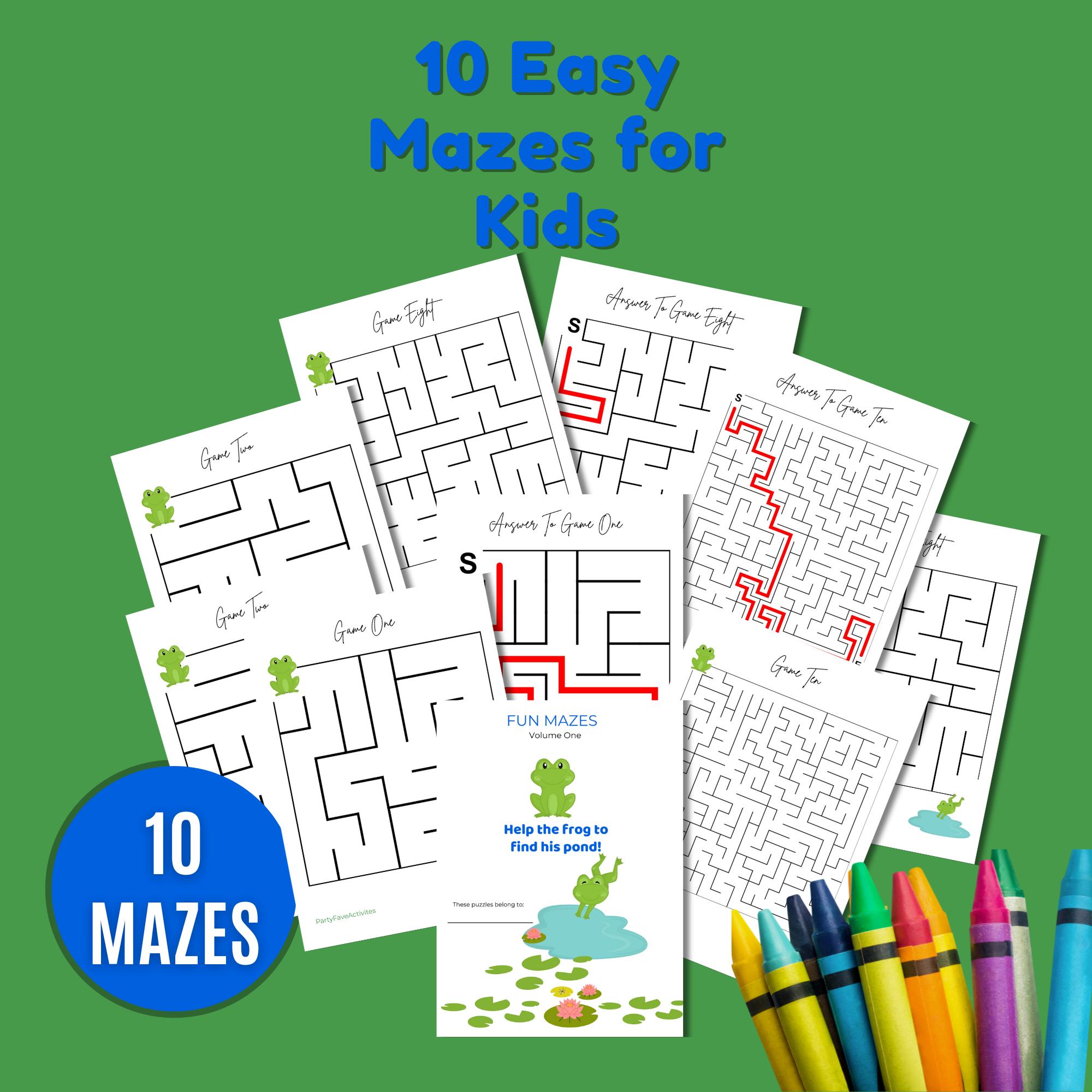 Frog in the Pond – Printable Kids Maze Activity - Etsy