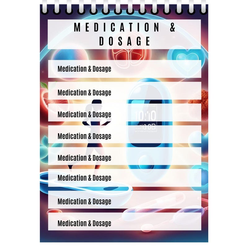 Diabetes Planner 2026 Printable Blood Sugar Tracker Digital Diabetic ...