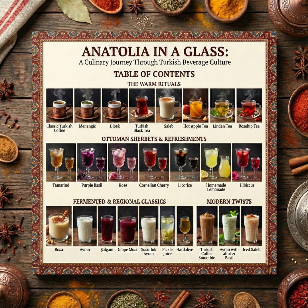 Turkish Beverage Cookbook Ottoman Coffee Mocktail Recipes Fermented ...