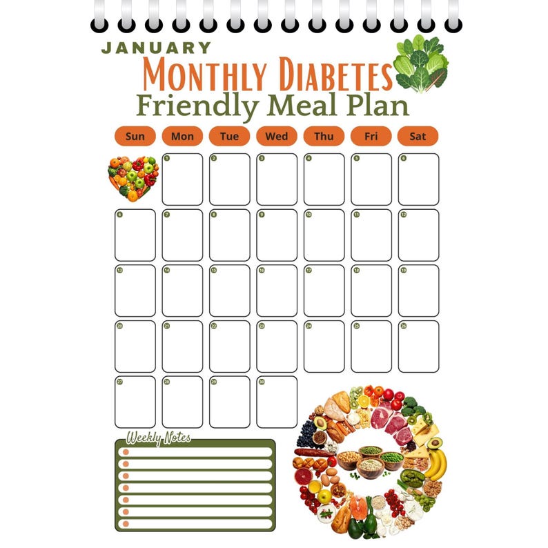 Diabetes Planner 2026 Printable Blood Sugar Tracker Digital Diabetic ...