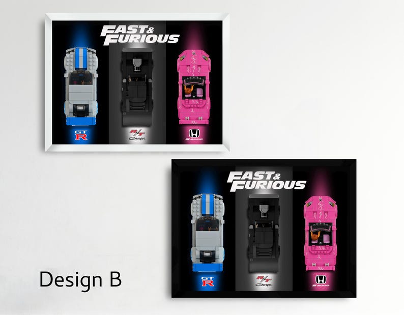 Fast N Furious, Brian, Dom & Suki Lego Speed Champion Wall Mounted ...