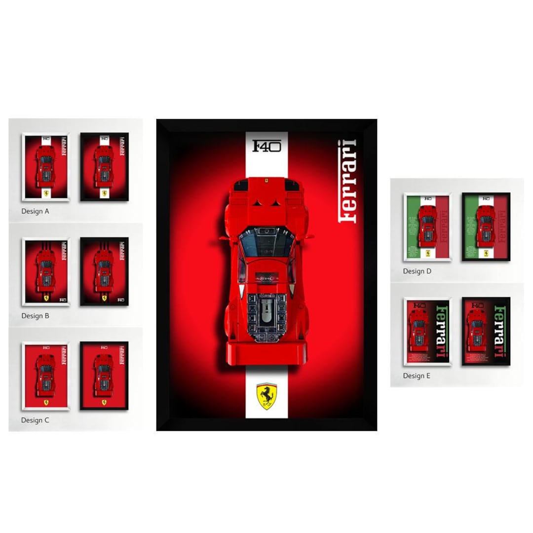 Ferrari F40 Supercar #76934 Lego Speed Champion Wall Mounted Frame - Etsy