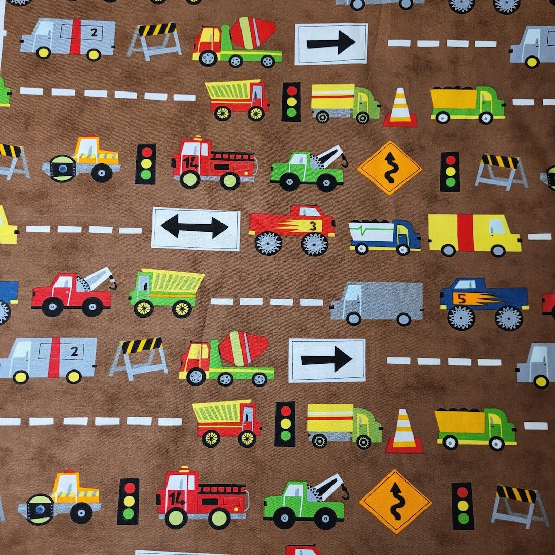 Ten Little Things by Jenn Ski for Moda Fabric - Brown Trucks ...