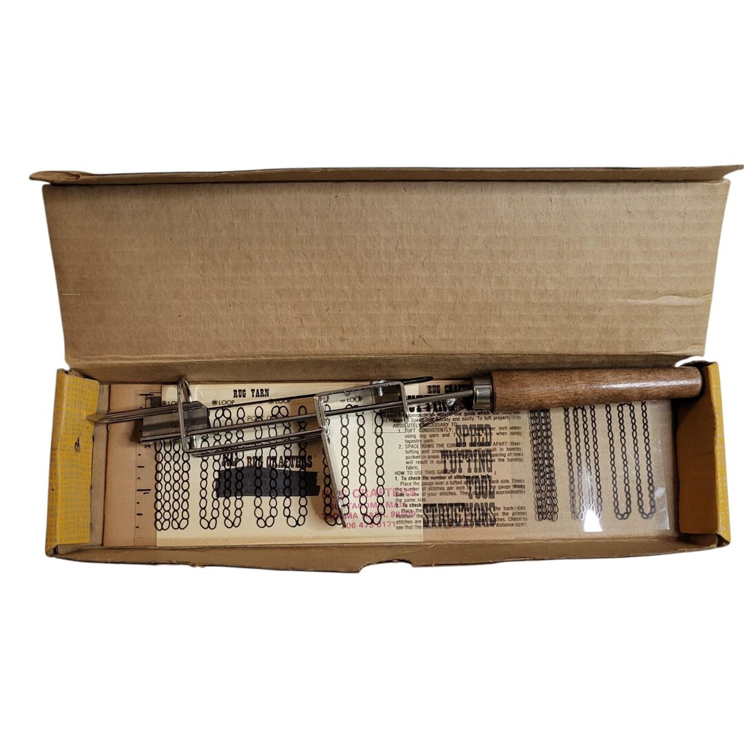 Vtg Rug Crafters Speed Tufting Tool With Tufting Gauge and Instructions ...