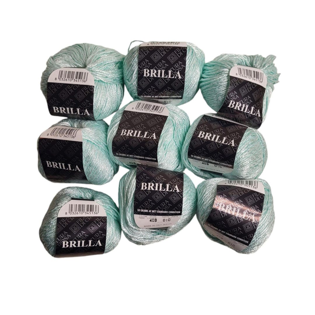 9 Filatura Di Crosa Brilla Yarn 408 Mint Seafoam Green Cotton/viscose ...