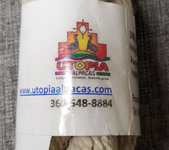 2 Utopia Alpacas 100% Alpaca Yarn Natural Off-white - 3 Oz Hanks - Etsy