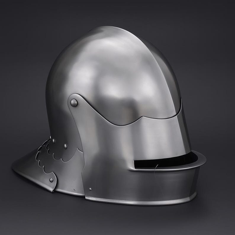 Handmade Medieval Gothic Sallet Helmet, Steel Armor Replica - Etsy