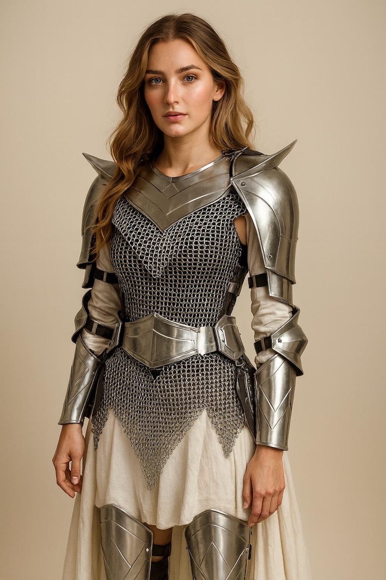 Medieval Female Warrior Armor – Handmade Steel Plate & Chainmail Set - Etsy