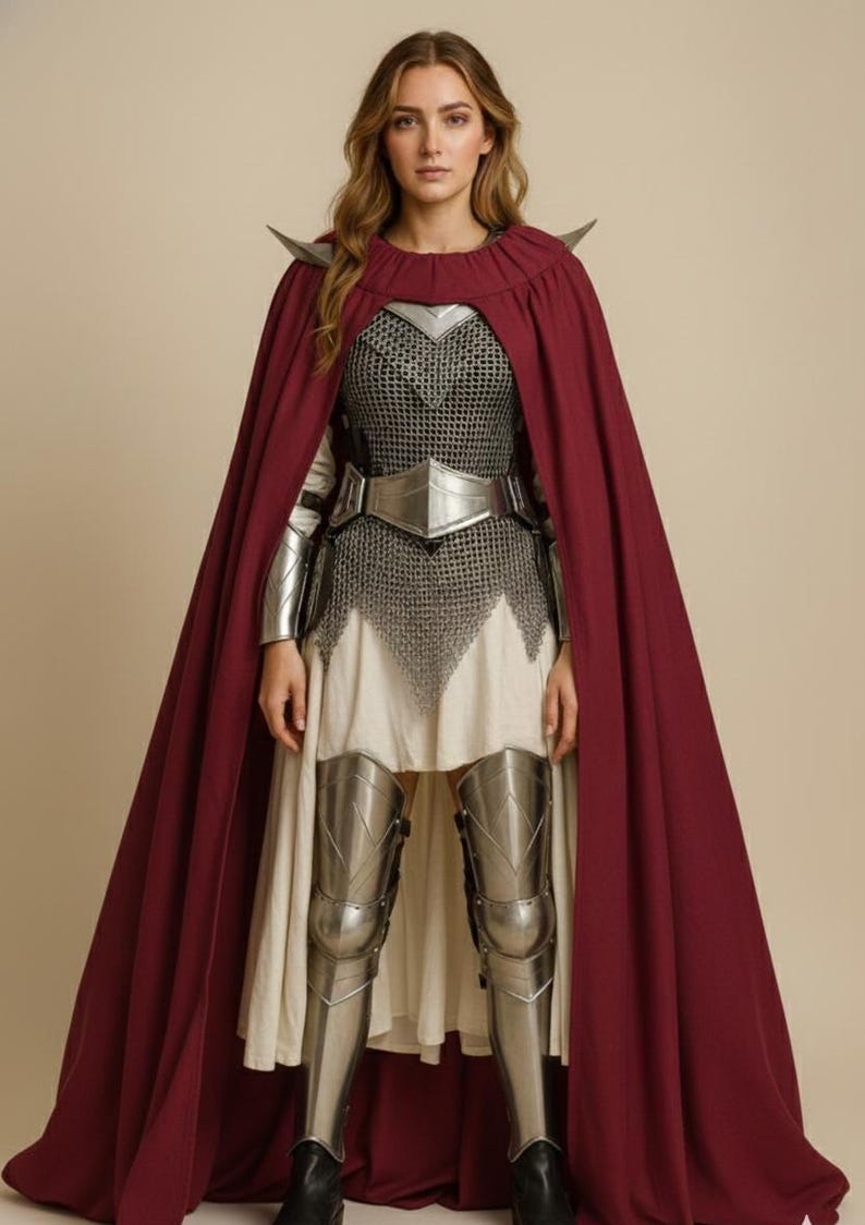 Medieval Female Warrior Armor – Handmade Steel Plate & Chainmail Set - Etsy